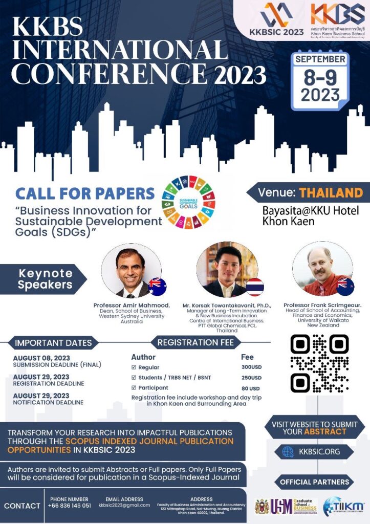 KKBS INTERNATIONAL CONFERENCE 2023 BUSINESS INNOVATION FOR SUSTAINABLE ...